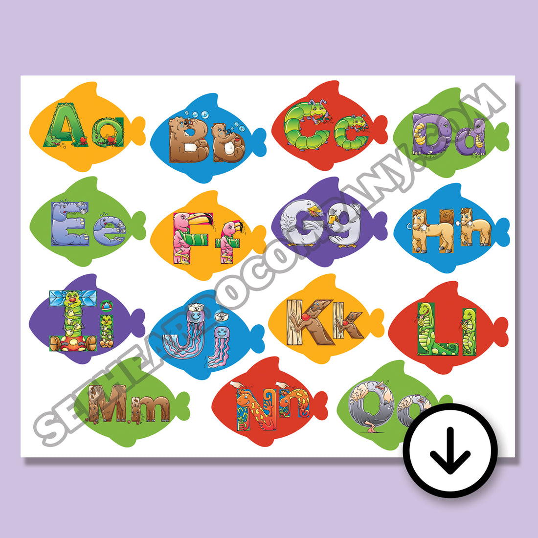 Alphabet Go Fish Game (Digital Download) – The Amazing Action Alphabet