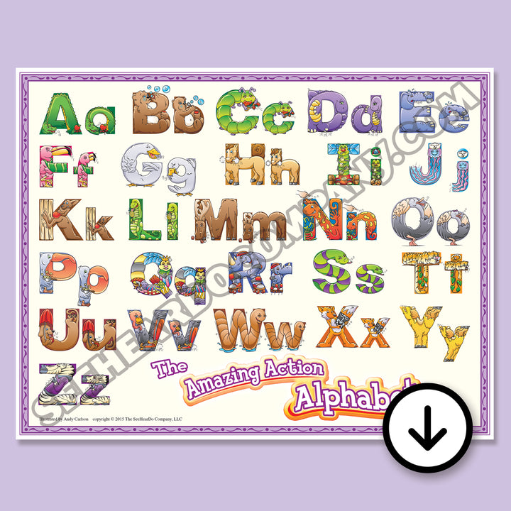 Learn Your Alphabet – The Amazing Action Alphabet