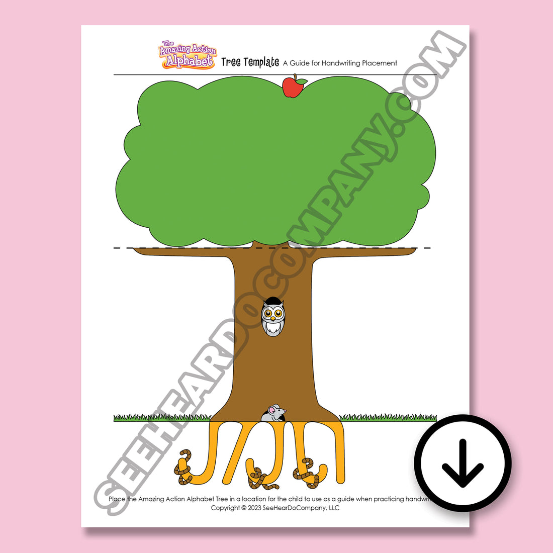Handwriting Tree Template (Digital Download) – The Amazing Action Alphabet
